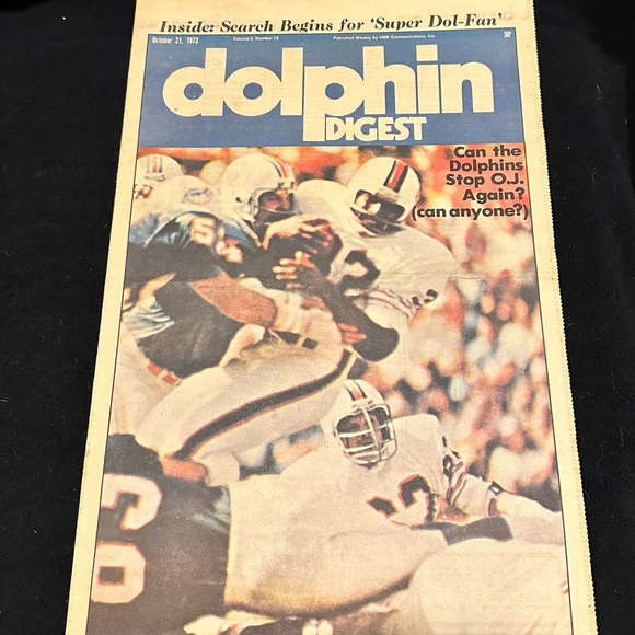 Other | Dolphin Digest 1973 Oj Simpson Cover | Poshmark